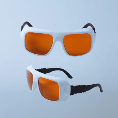 China 2 Line YAG and KTP Laser Safety Glasses 532nm 1064nm OD6+ White Frame 52 for sale