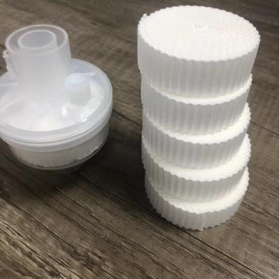 China Circular HME Filter Paper 99.99% Efficiency Custom Diameter Wooden Paddle 1000pcs per Box for sale