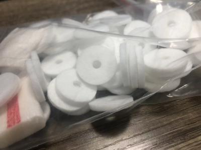 China White Cotton Pulp Absorbent Filter Adhesive Bonded Fabric Circular Air Filter Element for sale