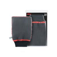 China Red Microfiber Detailing Clay Mitt 22x14.5 cm Reusable Car Clay Glove with PP Box for sale