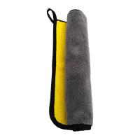 China Soft Durable Yellow Car Wash Microfiber Towels 40x40cm 300GSM Drying Towel for sale