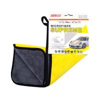 China Soft Durable Yellow Car Wash Microfiber Towels 40x40cm 300GSM Drying Towel for sale