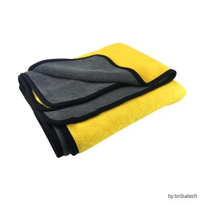 China Brilliatech 160x60cm Microfiber Car Drying Towel 30x30cm Auto Wash Cloth for sale