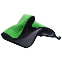 China 40x30cm Green Auto Detailing Microfiber Towels S M L Size High Water Absorption 600gsm for sale