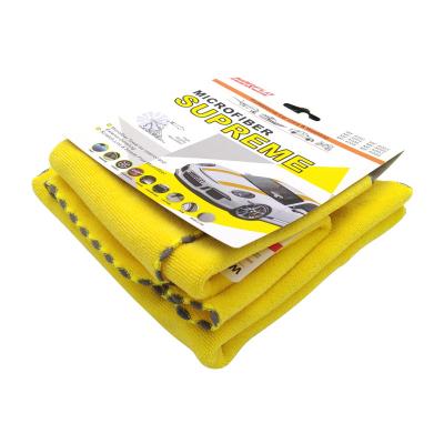 China 30x30cm Yellow Microfiber Towels for Car Detailing 300gsm 70 Polyester 30 Polyamide for sale