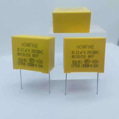 China Metallized Polypropylene X2 Safety Capacitor 475K 310V Yellow Color for sale