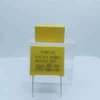 China 37.5mm Pitch X2 Safety Capacitor 475K 310V Yellow Color Self Healing for sale