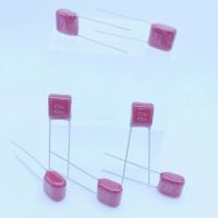 China Red Metallized Polypropylene Film Small Capacitor 220nF 450VDC for sale
