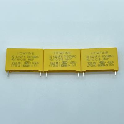 China Metalized Polypropylene X2 Safety Capacitor 310V-330V Pitch 22.5mm for sale