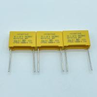 China Yellow 0.1uF X2 Safety Capacitor Fireproof Solvent Resistant for sale