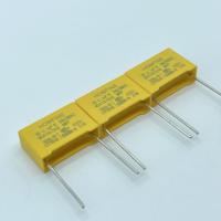China Yellow 0.1uF X2 Safety Capacitor Fireproof Solvent Resistant for sale