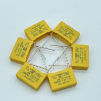 China Yellow 0.1uF X2 Safety Capacitor Fireproof Solvent Resistant for sale