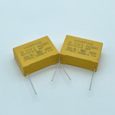 China Yellow 225K/310V Metalized Polypropylene Film Capacitor Rainproof for sale