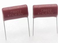 China PP 0.47uF Metallized Polypropylene Film Capacitor CBB22 474J630V for sale