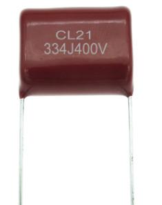 China 0.33uF Multipurpose Metallized Polyester Film Capacitor Heatproof for sale