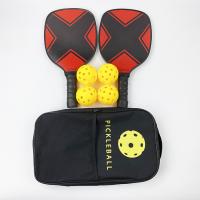 China Red PU Custom Pickleball Paddle Wood Pickleball Paddles Outdoors Indoor Sports for sale