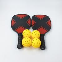 China Red PU Custom Pickleball Paddle Wood Pickleball Paddles Outdoors Indoor Sports for sale