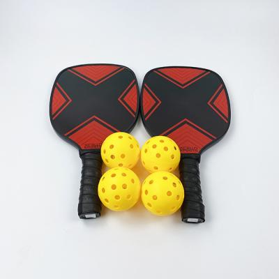 China Red PU Custom Pickleball Paddle Wood Pickleball Paddles Outdoors Indoor Sports for sale