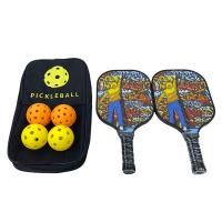 China Aramid Honeycomb Pickleball Racquet Hard EVA 3k Carbon Pickleball Paddle Set for sale