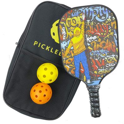 China Aramid Honeycomb Pickleball Racquet Hard EVA 3k Carbon Pickleball Paddle Set for sale