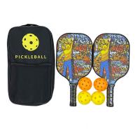 China Fiberglass Pickle Ball Paddle Custom Logo Hard EVA Pickleball Equipment for sale