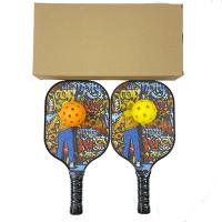 China Fiberglass Pickle Ball Paddle Custom Logo Hard EVA Pickleball Equipment for sale