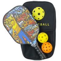 China Fiberglass Pickle Ball Paddle Custom Logo Hard EVA Pickleball Equipment for sale