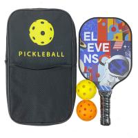 China Full Carbon Racket Pickle Ball Paddle Set Padel With Pp Honeycomb Core 1.4cm for sale