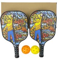 China Fiberglass Material Pickle Ball Paddle Net Customized Hard EVA Pickle Ball Set for sale