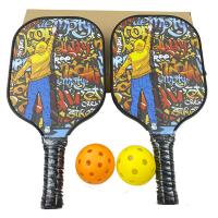China Fiberglass Pickle Ball Paddle Custom Logo Hard EVA Pickleball Equipment for sale