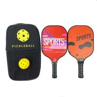 China Pickle Padel Set Pickelball Requet Edge Guard Carbon Fiber Paddle With Ball In Bag for sale