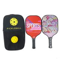 China Pickle Padel Set Pickelball Requet Edge Guard Carbon Fiber Paddle With Ball In Bag for sale