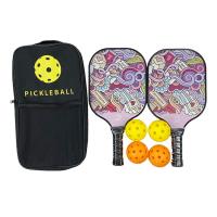 China 3k Carbon Pickleball Racquet Logo Design UV Custom Pickleball Paddle for sale