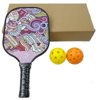 China 3k Carbon Pickleball Racquet Logo Design UV Custom Pickleball Paddle for sale