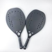 China Sports Beach Tennis Racket Carbon Fiber 12k Eva 22 Degree Customized Logo for sale
