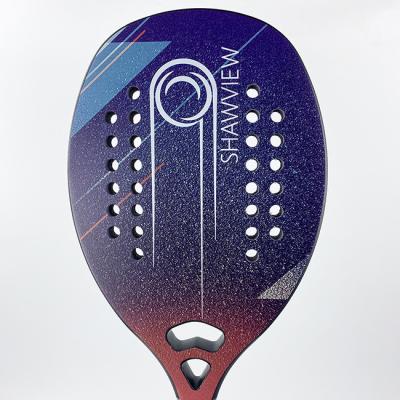 China Customized Logo Beach Tennis Bats Water Mark Fiberglass Padel Racket Carbon for sale