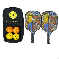 China Gym Pickleball Racket EVA Carbon Custom Printed Pickleball Paddles for sale