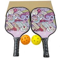 China Carbon Graphite Paddle Ball Rackets Pp Honeycomb Pink Lightweight Pickleball Paddle for sale