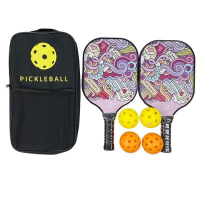 China Carbon Graphite Paddle Ball Rackets Pp Honeycomb Pink Lightweight Pickleball Paddle for sale