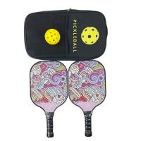 China Carbon Graphite Paddle Ball Rackets Pp Honeycomb Pink Lightweight Pickleball Paddle for sale