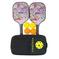 China Full Carbon PP Honeycomb Pickleball Paddles Pink Carbon Fiber Pickleball Paddle for sale