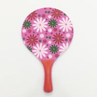 China Polyester Wood Beach Racket Customized 38x24cm PU Wooden Beach Rackets for sale