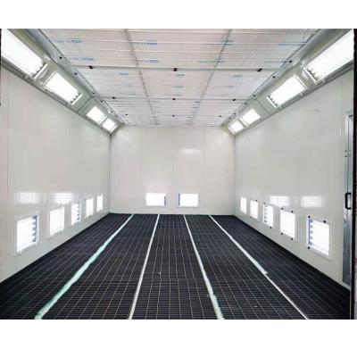China Professional Downdraft Automotive Spray Paint Booth With Heated Baking & Waterborne Drying System For Car for sale