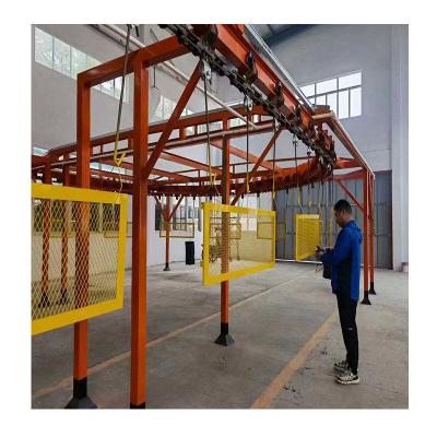 China 220V Overhead Conveyor Electrostatic Painting Line Fine Line Powder Coating For Small Delicate Items for sale