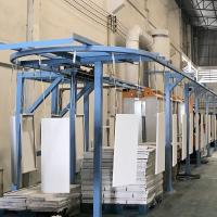 China Metallic Item Industrial Overhead Conveyor System Coating Solution For Oversized Products for sale
