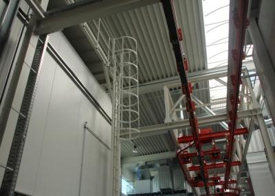 China PLC Touch Screen Controlled Fully Automatic Paint and Coating Spraying Line with Overhead Conveyor for sale
