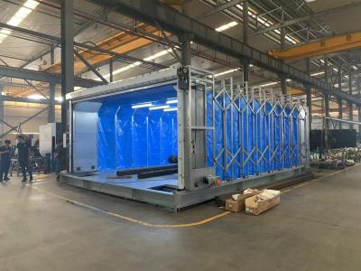 China Mobile Retractable Telescopic Spray Booths Car Painting Room with Electric Heatingg Paint for sale