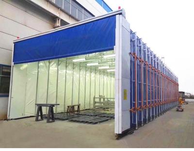 China CoatTech Industrial High Efficiency Telescopic Mobile Paint Room, Retractable Tent for sale