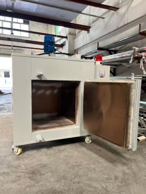 China Industrial Batch Curing Oven With Walk-In Trolley System For Powder Coating & Thermal Processing for sale