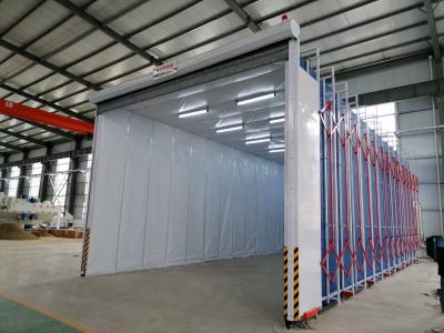 China Telescopic mobile spray paint booth, telescopic tent industrial model, mobile and efficient for sale